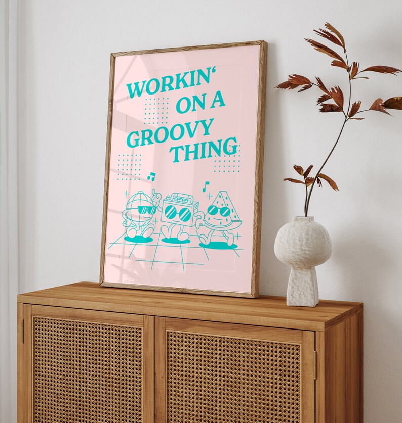 GROOVY WALL ART Working on Groovy Things Retro Wall Art - Etsy