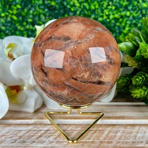 Rare Arusha Sunstone Sphere With Aventurescence and Smokey Quartz From ...