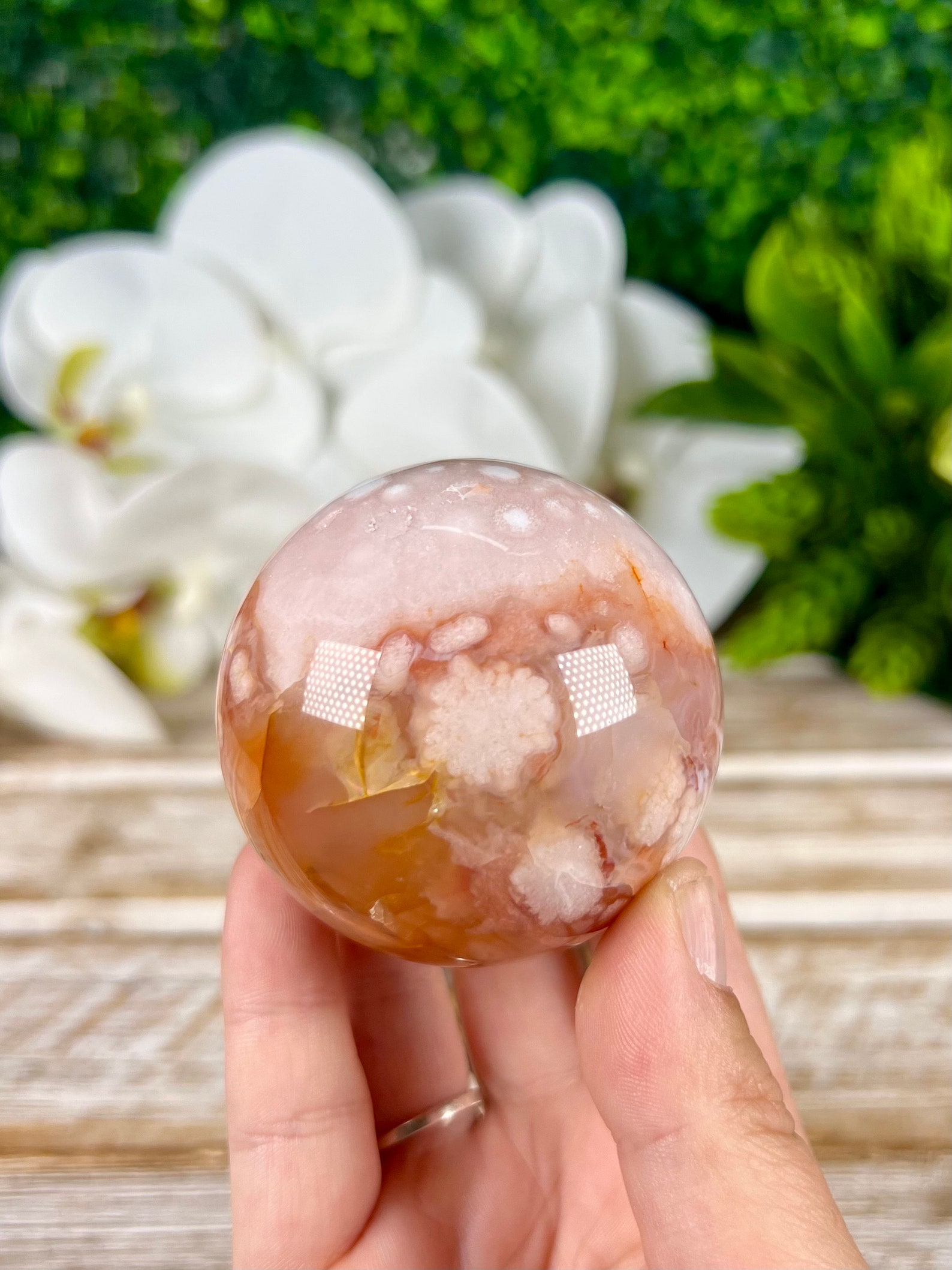 Carnelian Flower Agate Sphere, Polished Crystals, Natural Minerals ...
