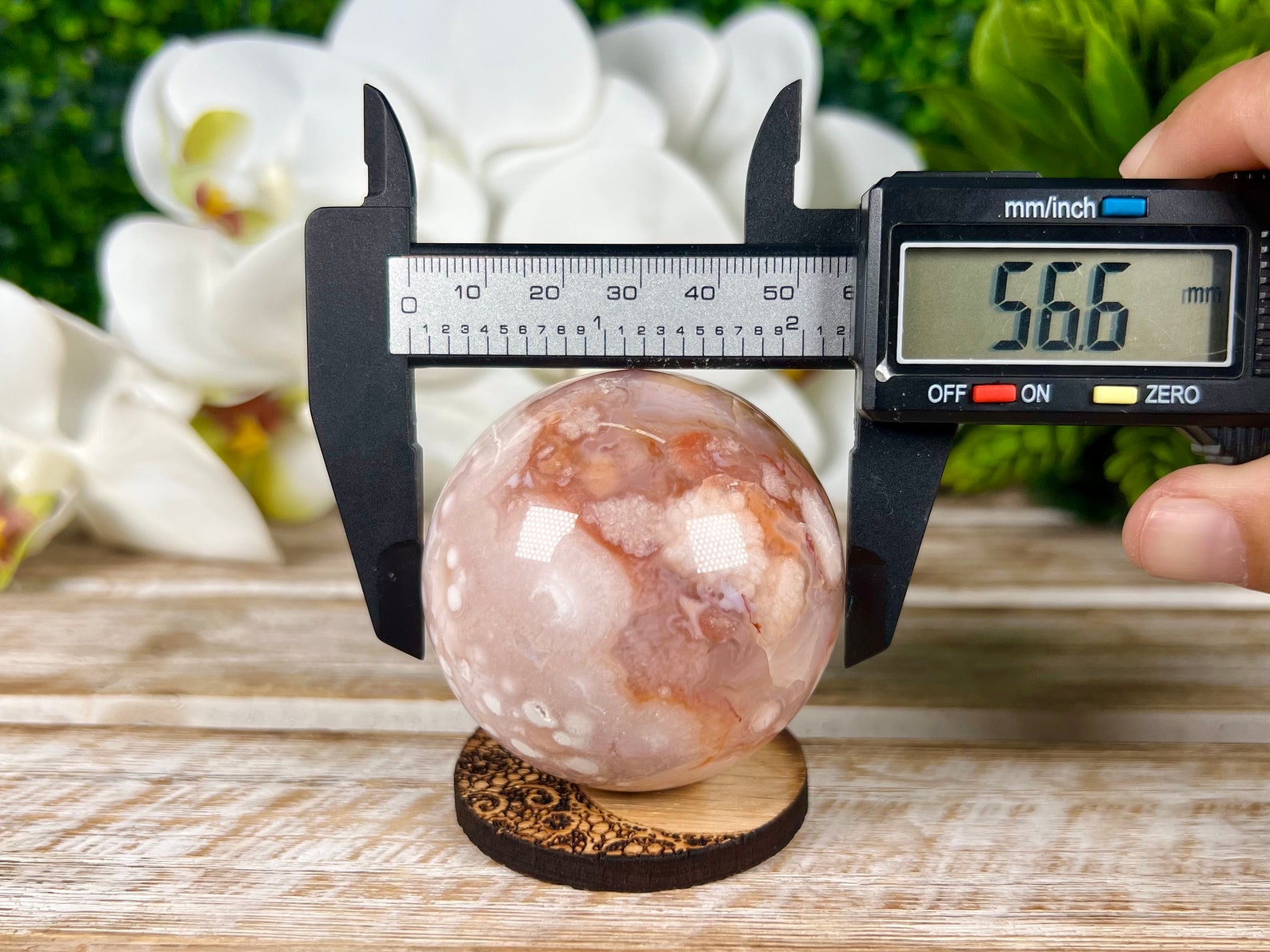 Carnelian Flower Agate Sphere, Polished Crystals, Natural Minerals ...