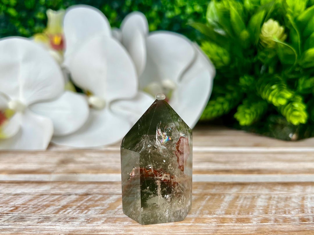 Garden Quartz Tower, Crystal Obelisk, Inclusion Quartz, Home Decor ...