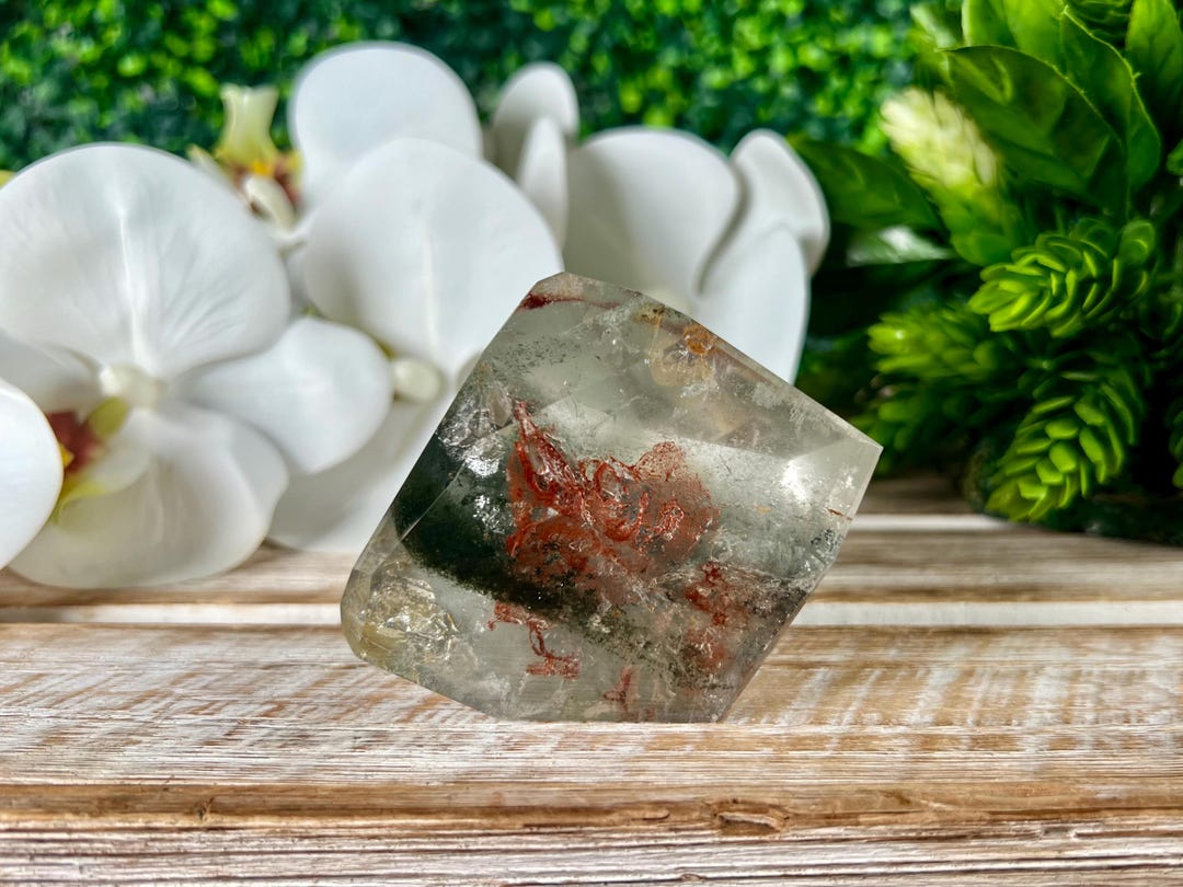 Garden Quartz Freeform, Brazilian Inclusion Quartz, Home Decor - Etsy