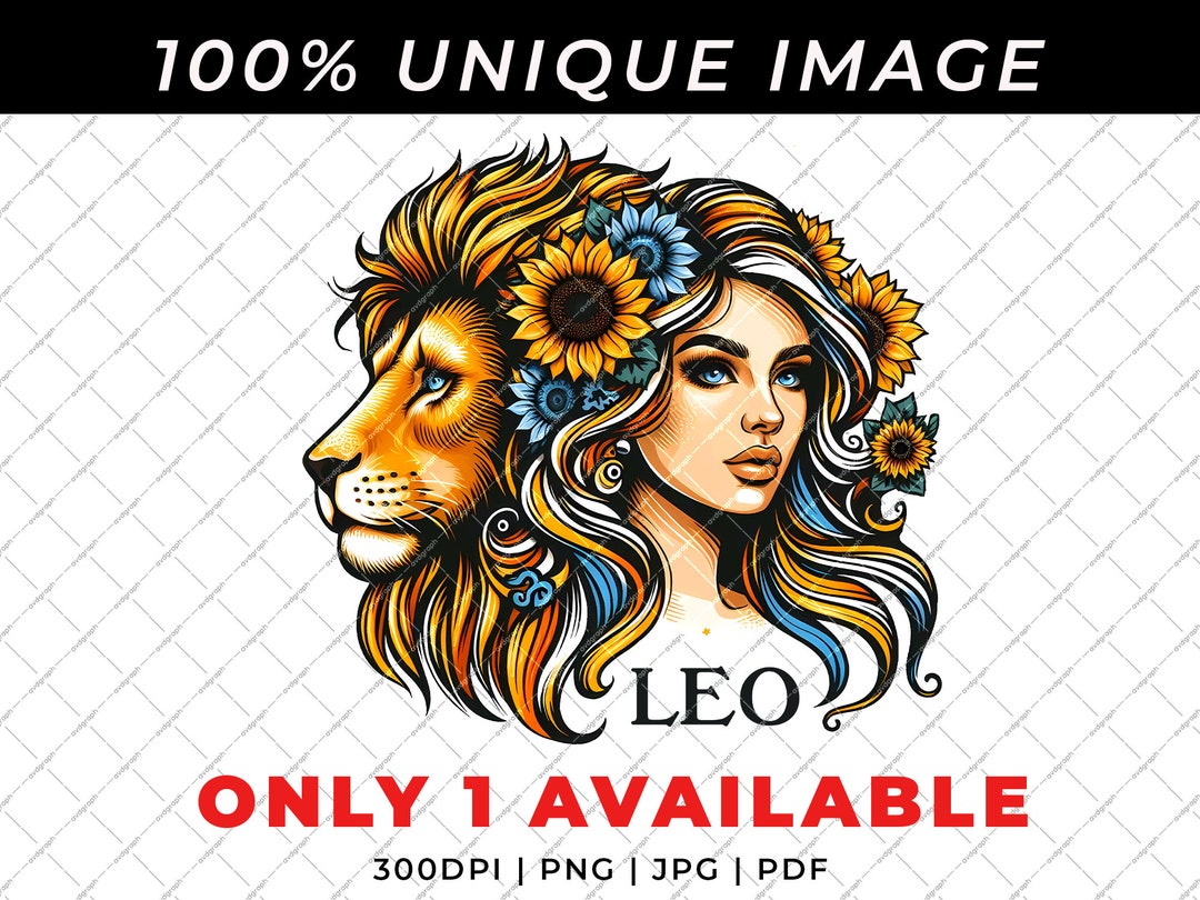 Leo Clip Art Zodiac Sign PNG Astrology Signs Leo Png Leo Wall Art ...
