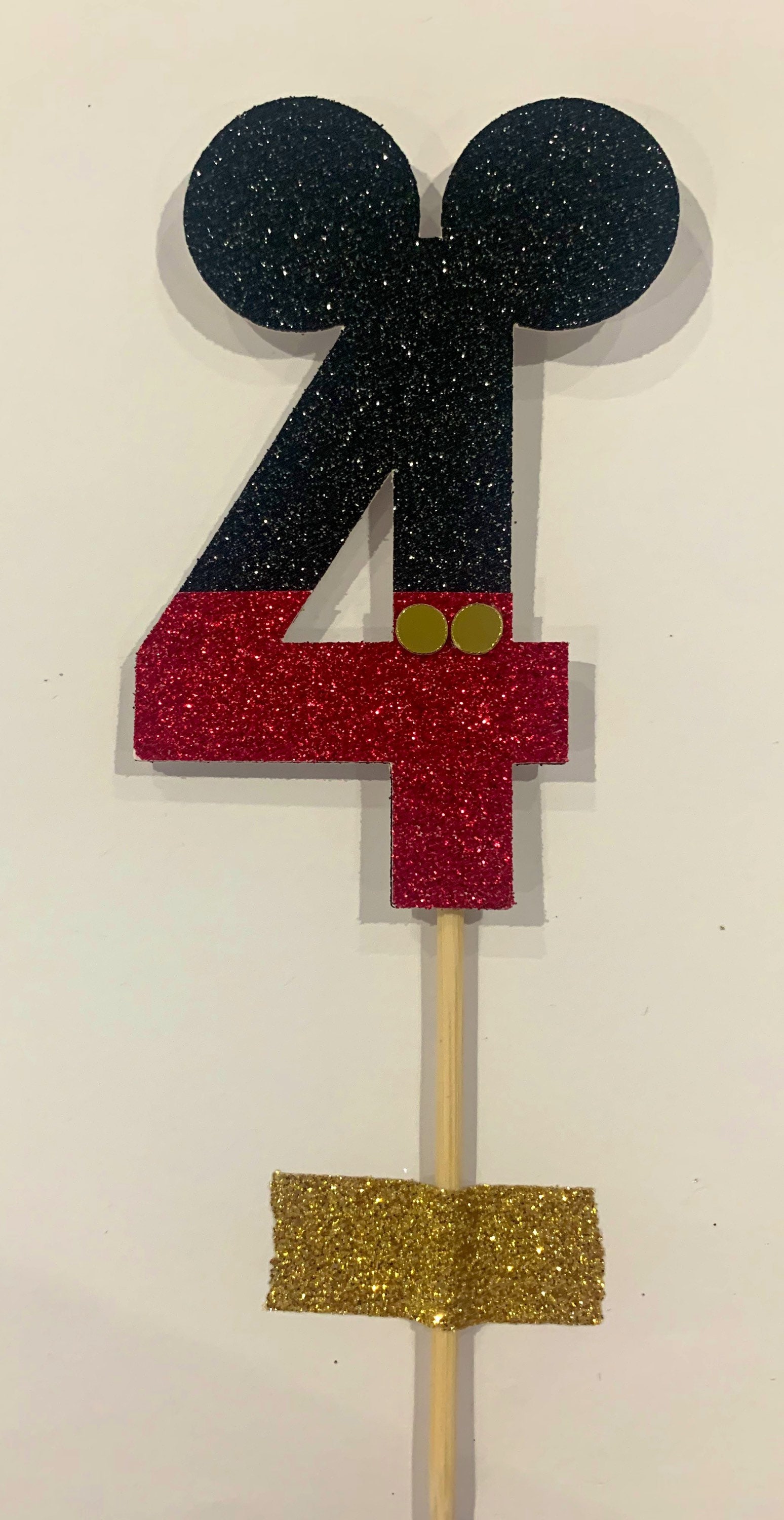 Mickey Mouse Number Cake Topper - Etsy