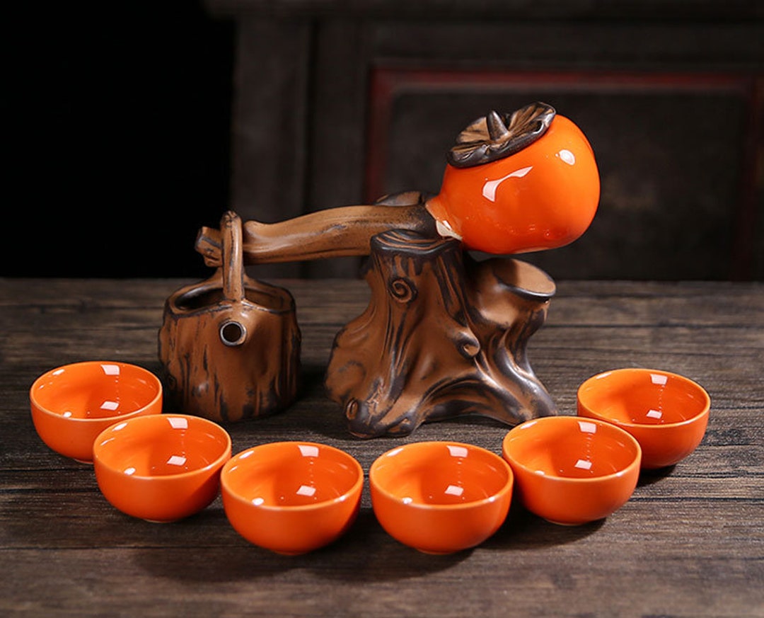 Convenient Tea Set Small Set of Simple and Modern Creative Persimmon ...
