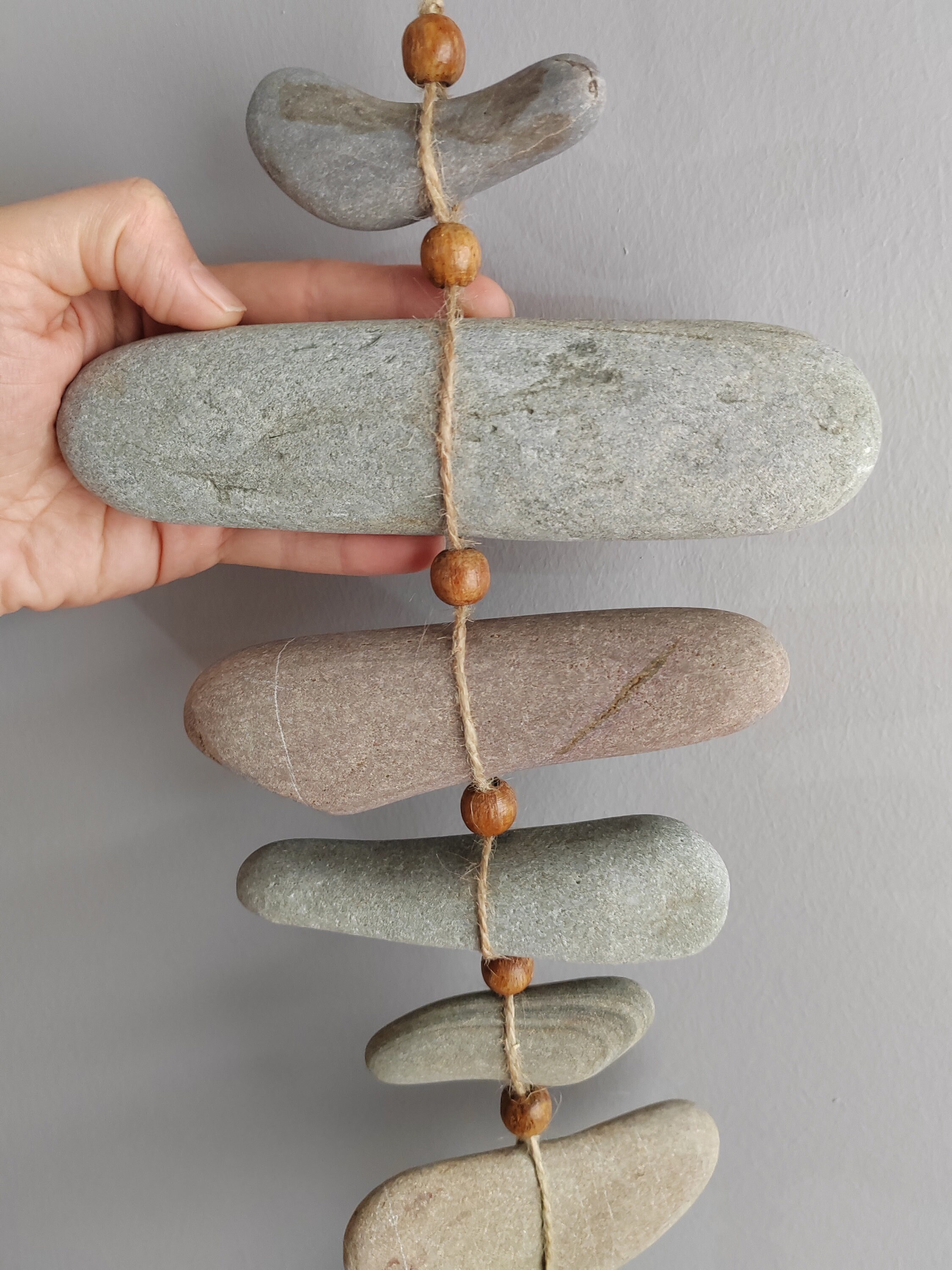 Pebble Wall Art, Large Rock Wall Hanging, 18-40 Cm Beach Stone Wall ...