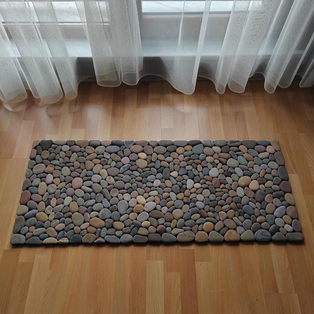 Beach Stone Mat: Pebble Rug, Foot Massager (50-120 Cm). - Etsy