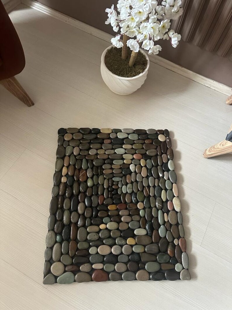 50-60 Cm Beach Stone Mat Beach Stone Mat Stone Mat Natural - Etsy