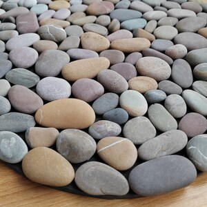 38-49 Cm Oval Beach Stone Mat, Indoor/outdoor Pebble Rug, Foot Massager ...