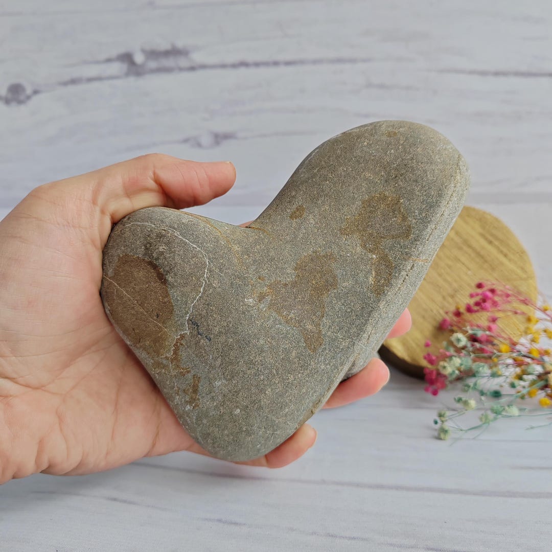 730 Gr 9-14 Cm Brown Gray Heart Shaped Sea Beach Stones, Aquarium Decor ...