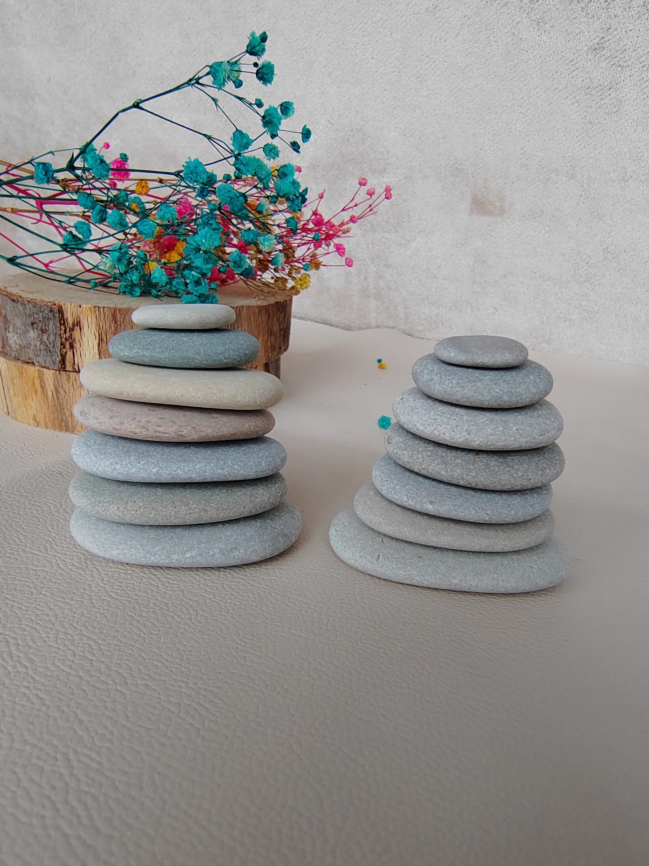 7 Sea Stones From 2-5 Cm, Stacking Decor, Miniature Pebble Pile, Zen ...