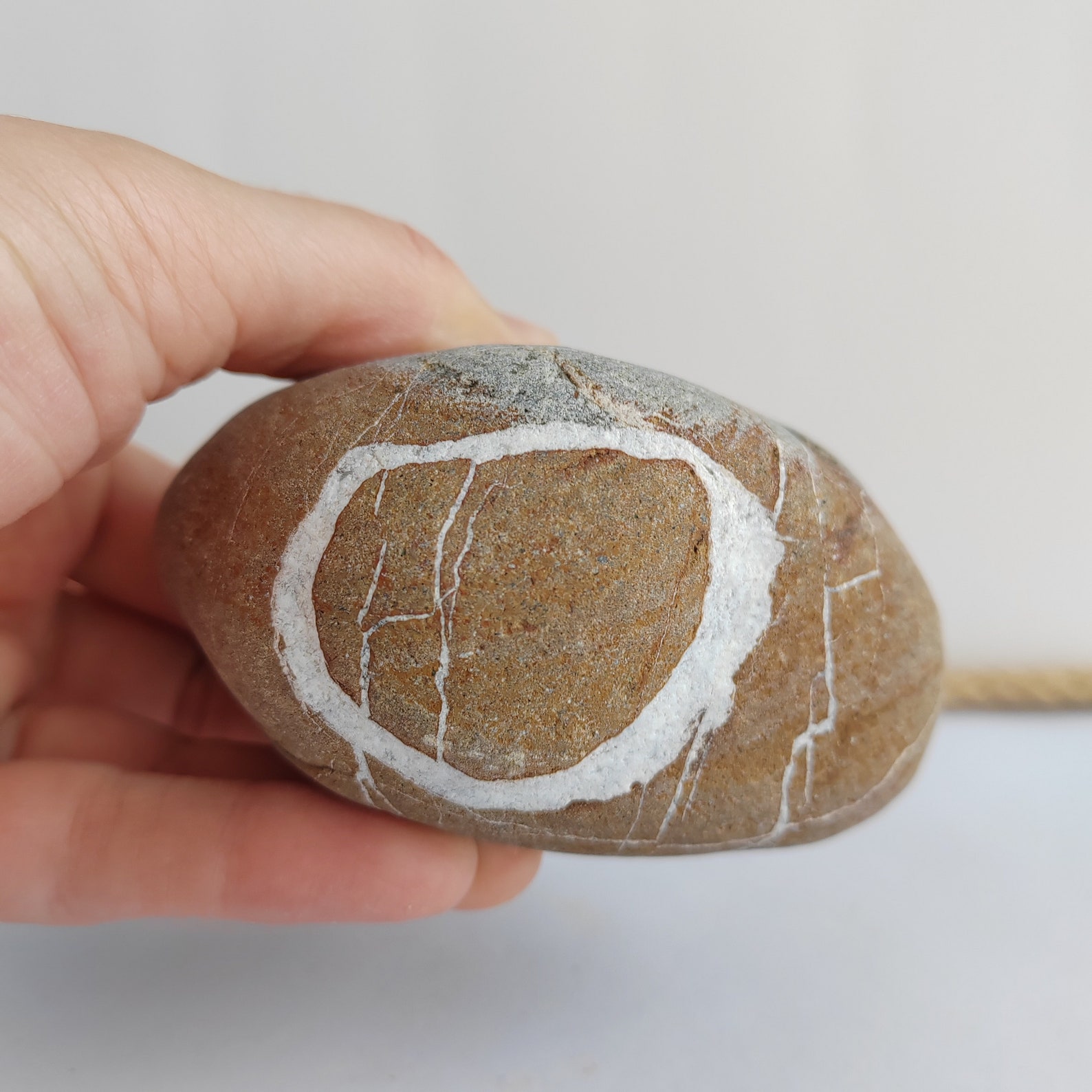 Brown Striped Beach Pebble: Nautical Craft Stone, Zen Decor (620 Gr, 9 ...