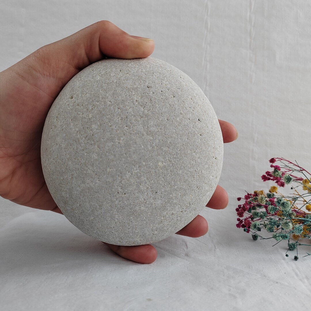 12 Cm 840 Gr White Round Sea Stone, Round Suitable for Mandala - Etsy