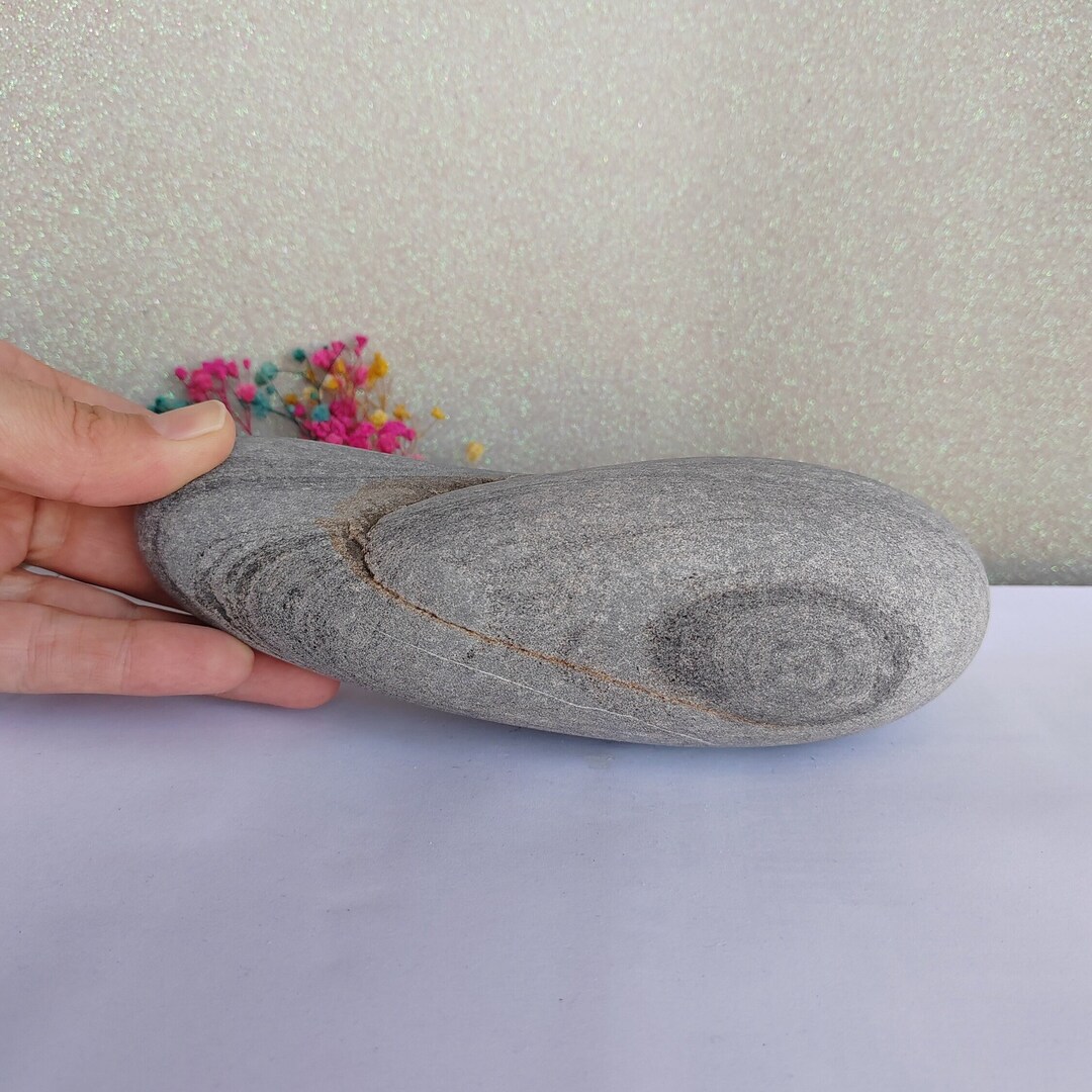 Oval Wavy, Intertwined Spirals Sea Stone, 17 Cm Pebble, Sea Stone ...