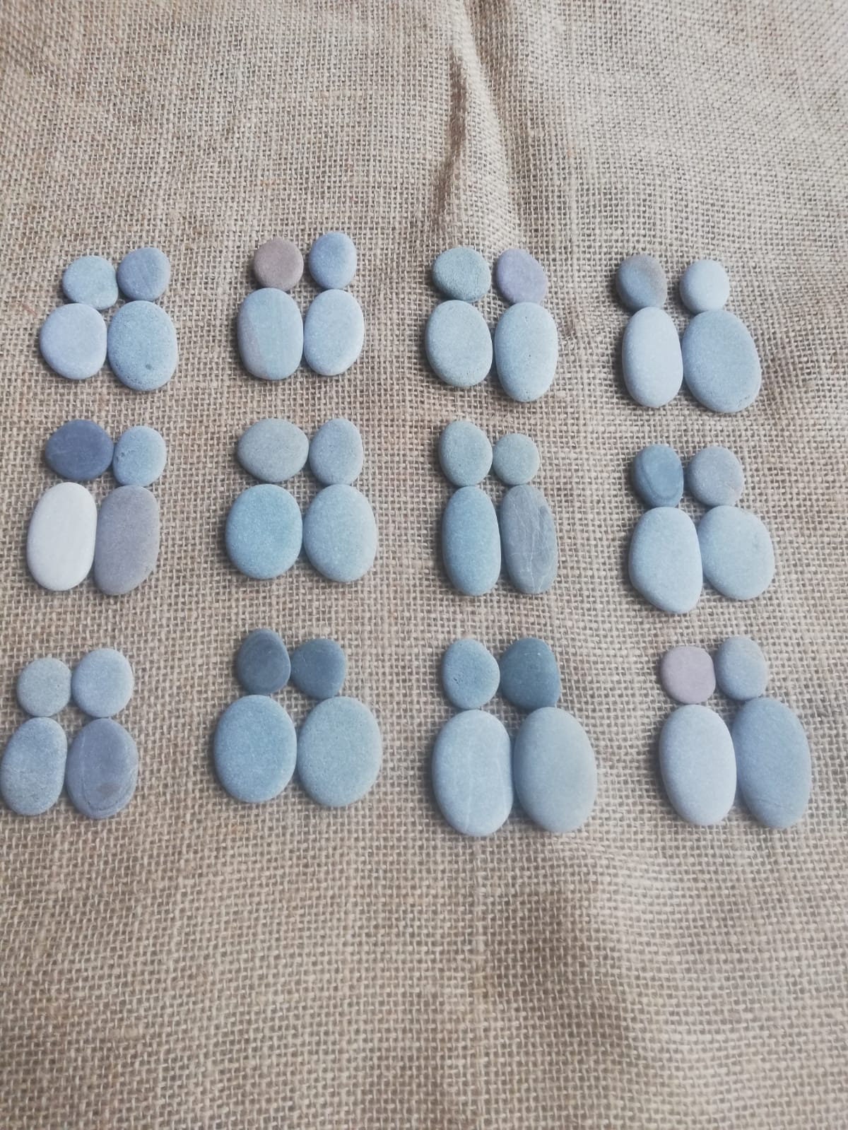 People Sea Pebble Stones, Human Stones, Round and Oval Head Body Sea ...