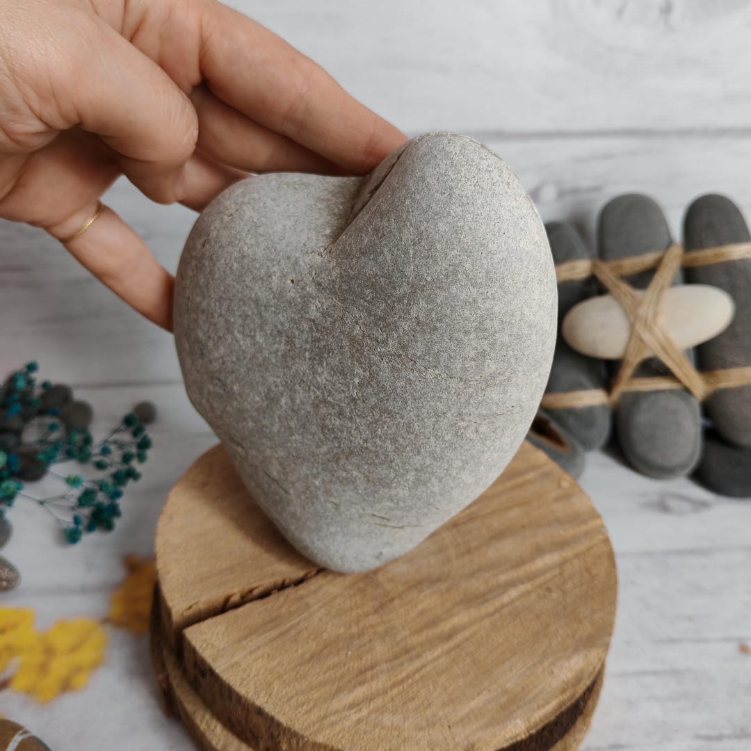Heart Shaped Sea Beach Stones, 730 Gr 12 Cm Aquarium Decor, Terrarium ...