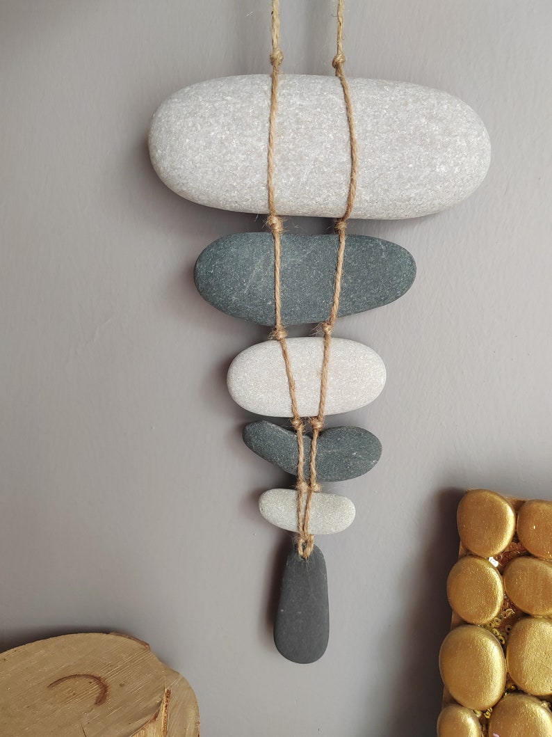 Pebble Wall Art Rock Wall Hanging 16-31 Cm Beach Stone Wall - Etsy