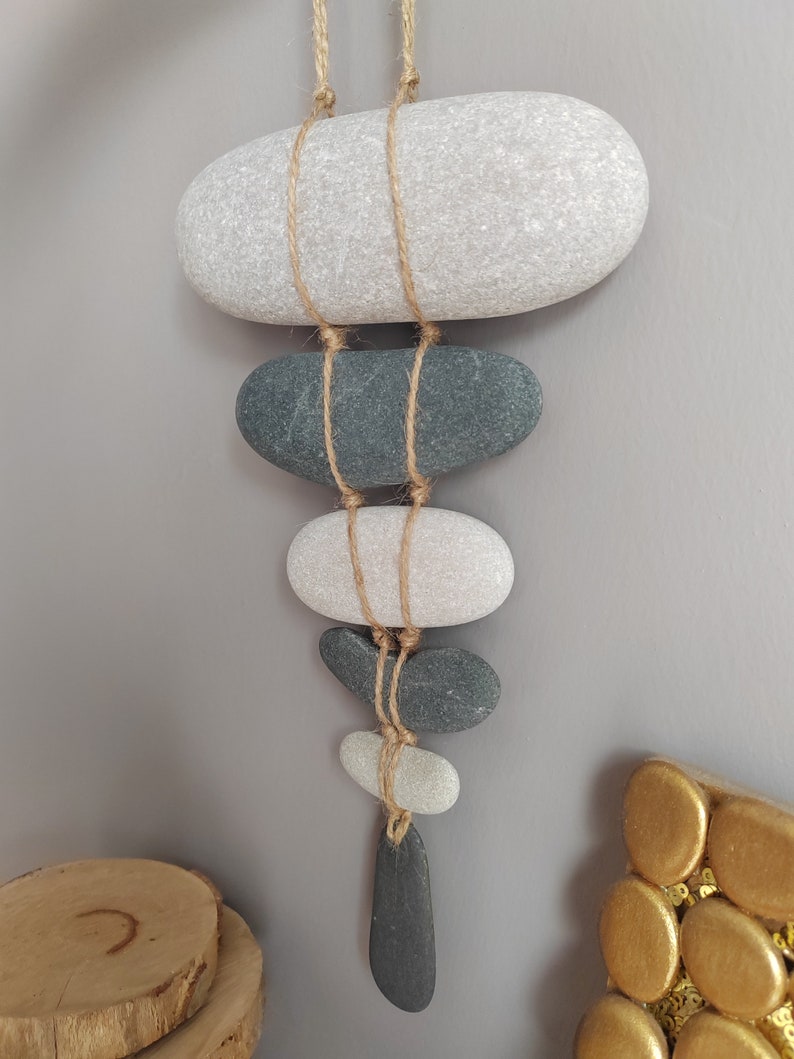 Pebble Wall Art Rock Wall Hanging 16-31 Cm Beach Stone Wall - Etsy