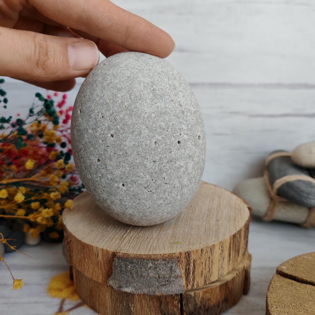 Gray Mandala Painting Stone: Beach Pebble Art, 9 Cm - Etsy
