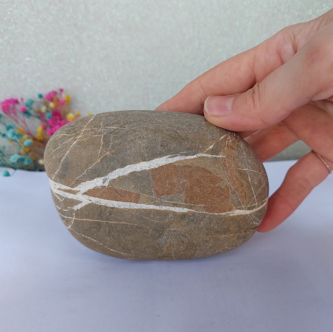 480 Gr 7-11 Cm Brown Striped Sea Stone, Beach Stone, Pebble, Sea Stone ...