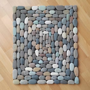 50-60 Cm Beach Stone Mat Beach Stone Mat, Stone Mat, Natural Carpet ...