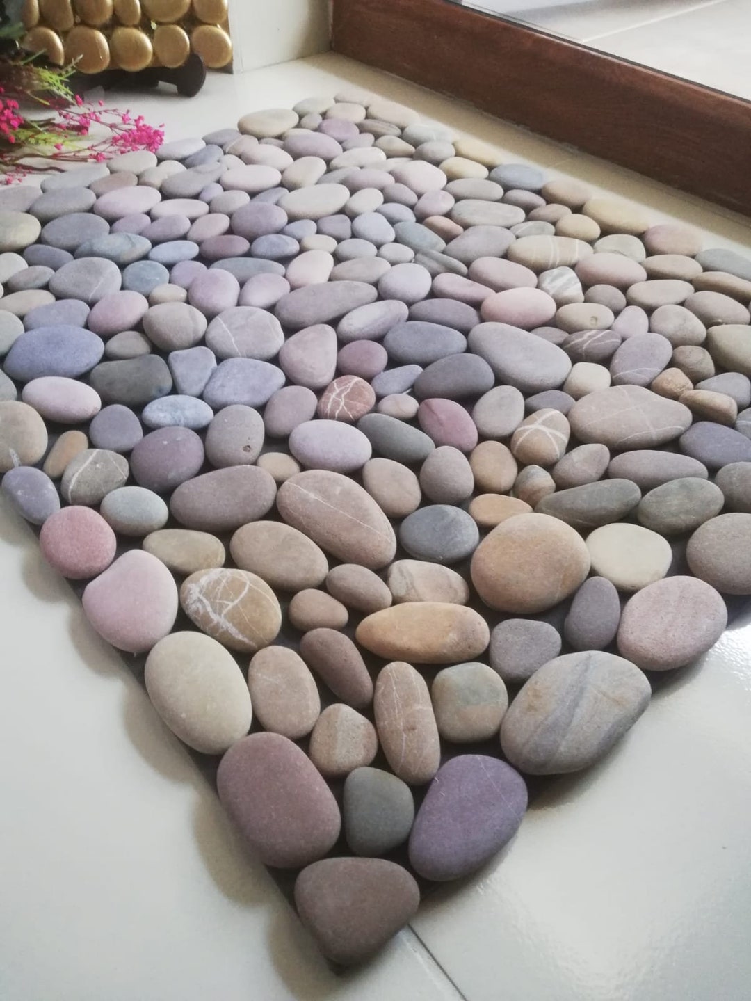 38-60 Cm Beach Stone Mat Pebble Rug Foot Massager Beach - Etsy