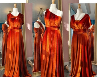 Rust Bridesmaid Dress - Etsy UK