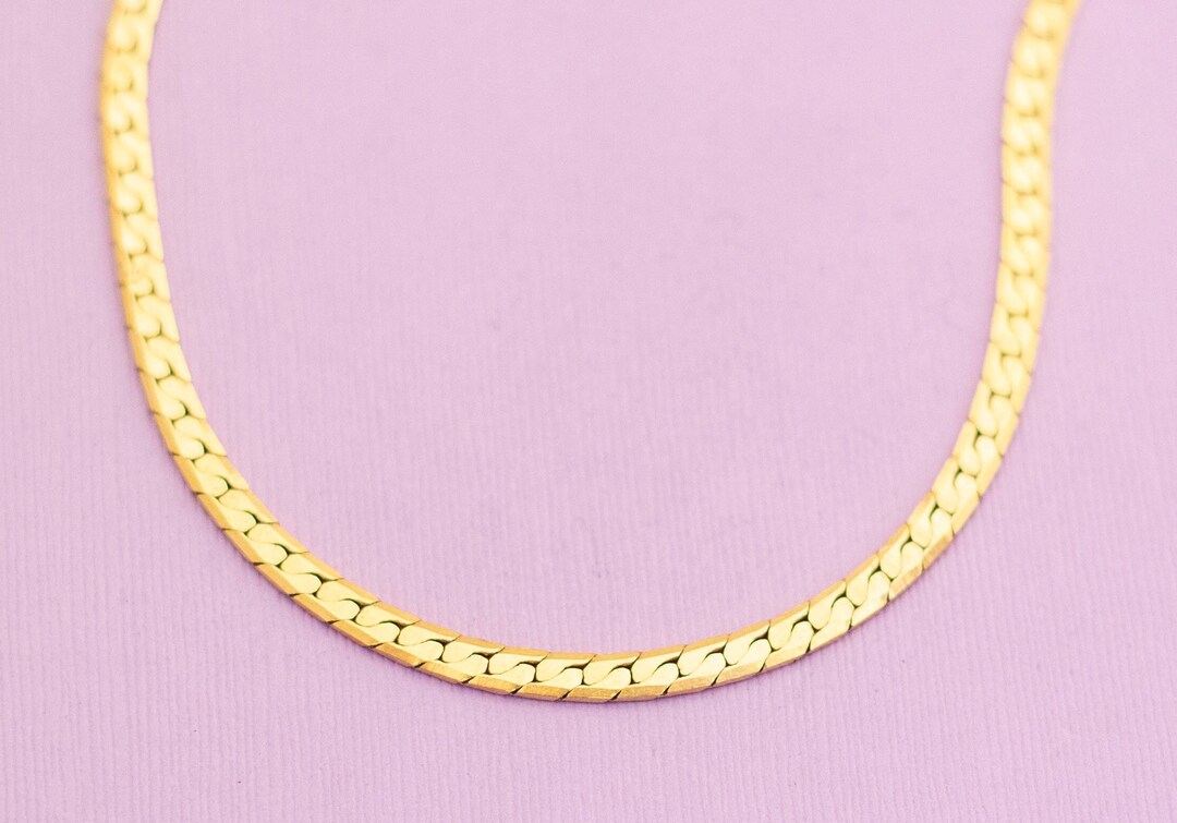 Vintage Minimalist Gold Tone Chain Necklace 24.5 Inches HB20 - Etsy