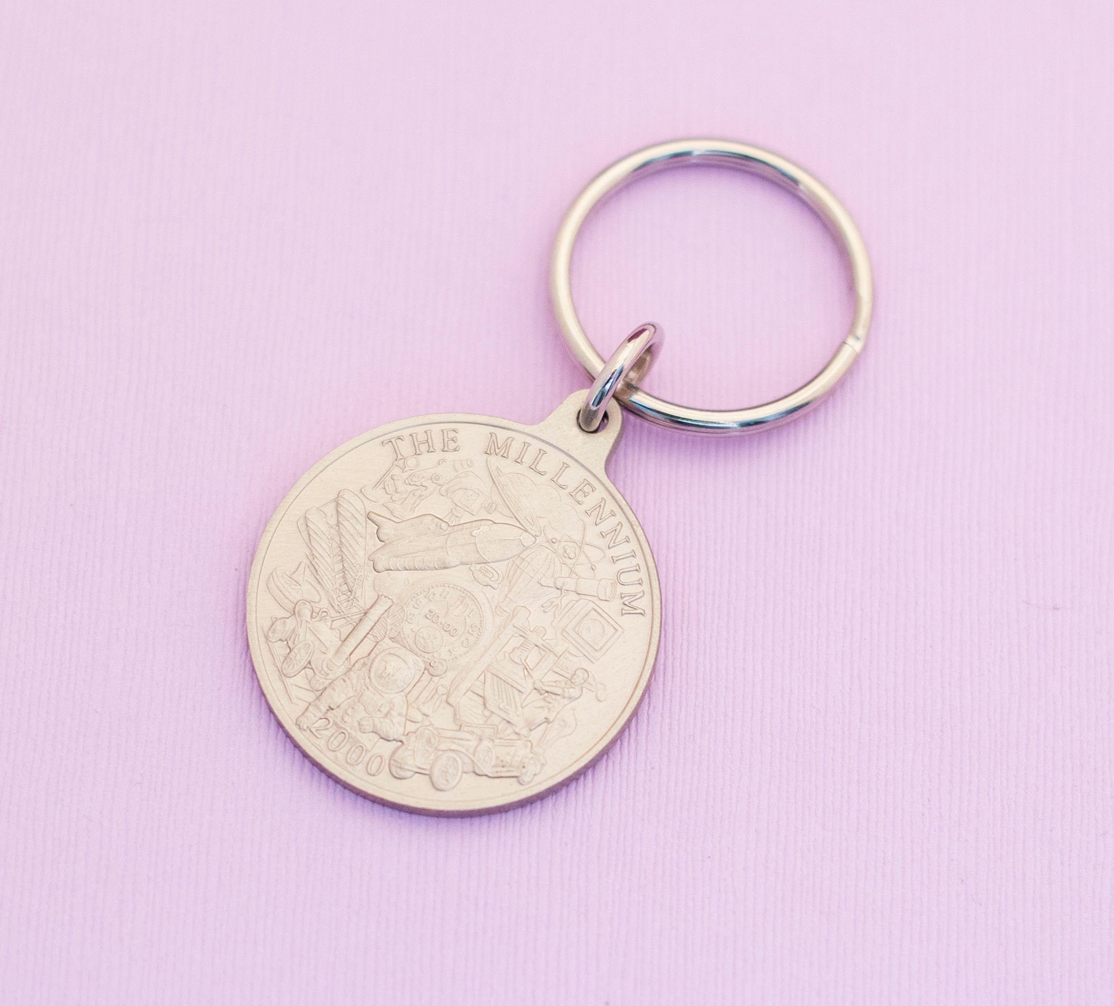 Vintage Silver Tone the Millennium Keychain by Avon HB9 - Etsy