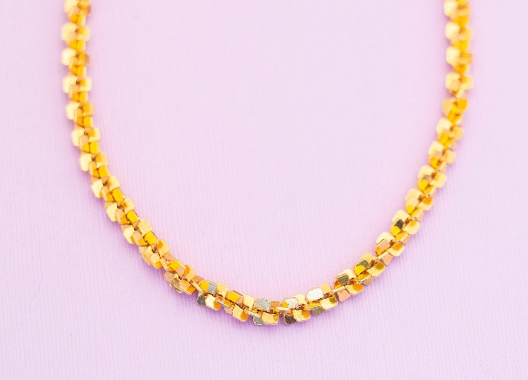 Vintage Minimalist Gold Tone Chain Necklace 30 Inches HB10 - Etsy
