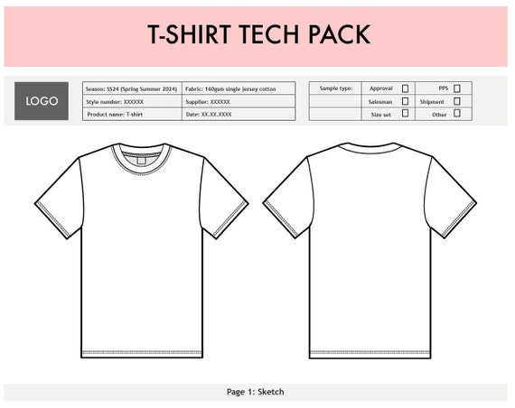 T shirt TECH PACK Etsy