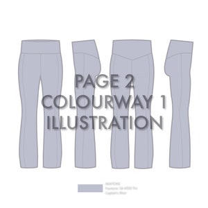 Flat Technical Drawing - Flared Legging Template - Vector & Pixel - Etsy