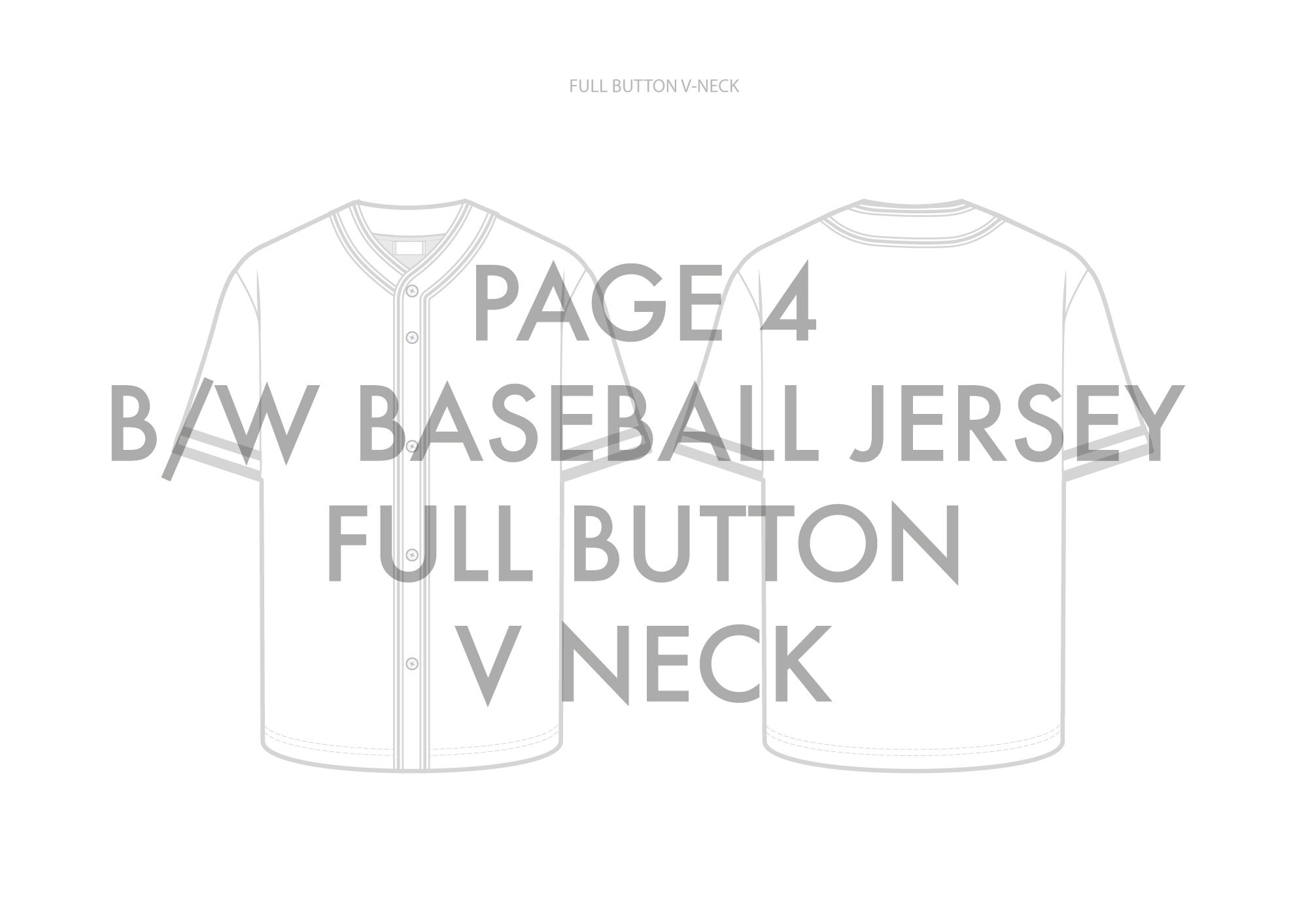 Baseball Jersey Pack Illustrator Photoshop Procreate Canva Flat ...