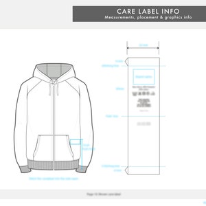 Full Zip Hoodie TECH PACK - Etsy