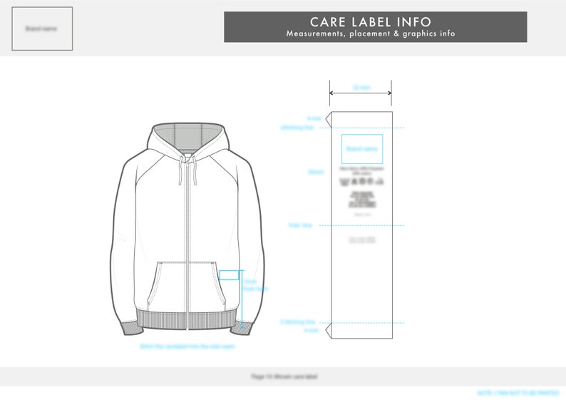 Full Zip Hoodie TECH PACK - Etsy