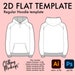 Flat Technical Drawing - Hoodie Template - Regular Fit - Etsy