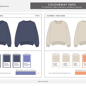 Oversized Sweater TECH PACK Illustrator Photoshop Procreate - Etsy