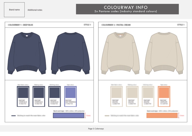 Oversized Sweater TECH PACK Illustrator Photoshop Procreate - Etsy