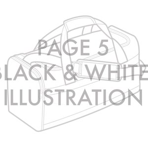 Duffel Bag - Flat Technical Fashion Drawing Illustration Vector Ai Psd ...