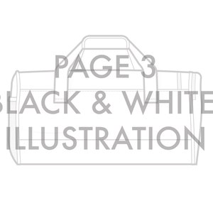 Duffel Bag - Flat Technical Fashion Drawing Illustration Vector Ai Psd ...