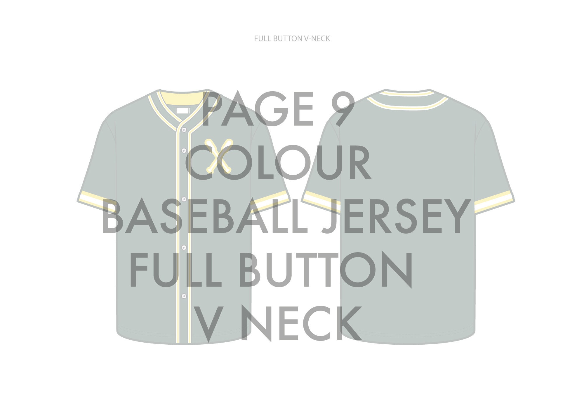 Baseball Jersey Pack Illustrator Photoshop Procreate Canva Flat ...