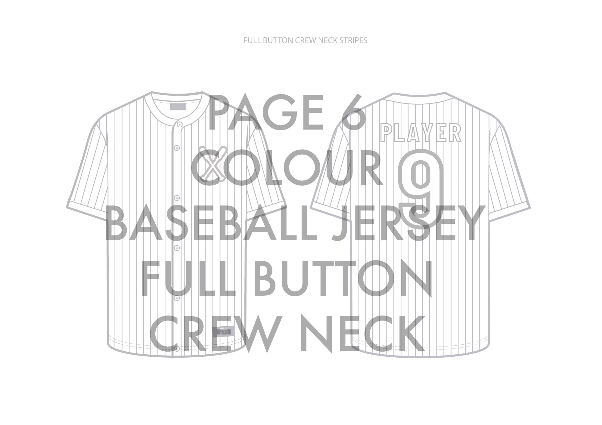 Baseball Jersey Pack Illustrator Photoshop Procreate Canva Flat ...