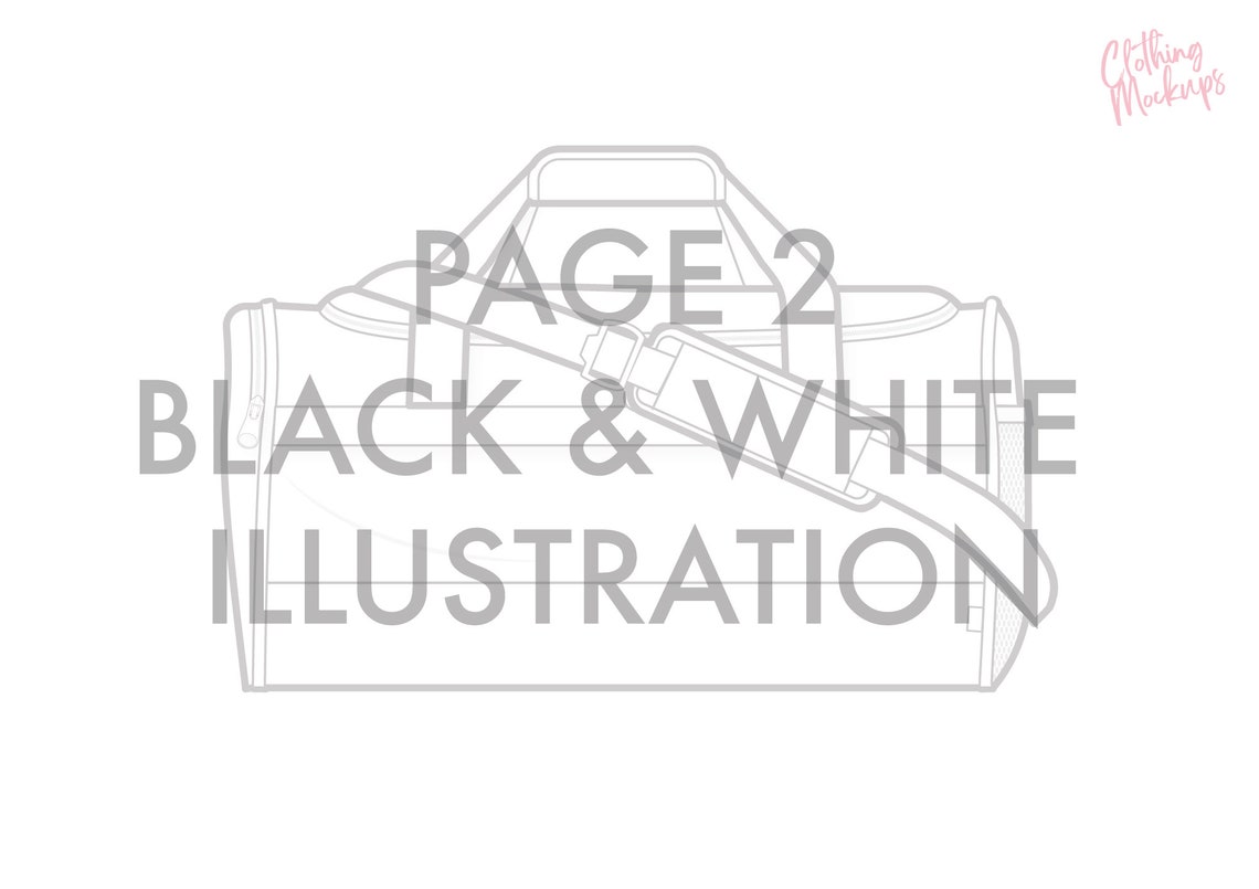 Duffel Bag - Flat Technical Fashion Drawing Illustration Vector Ai Psd ...