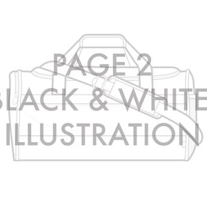 Duffel Bag - Flat Technical Fashion Drawing Illustration Vector Ai Psd ...