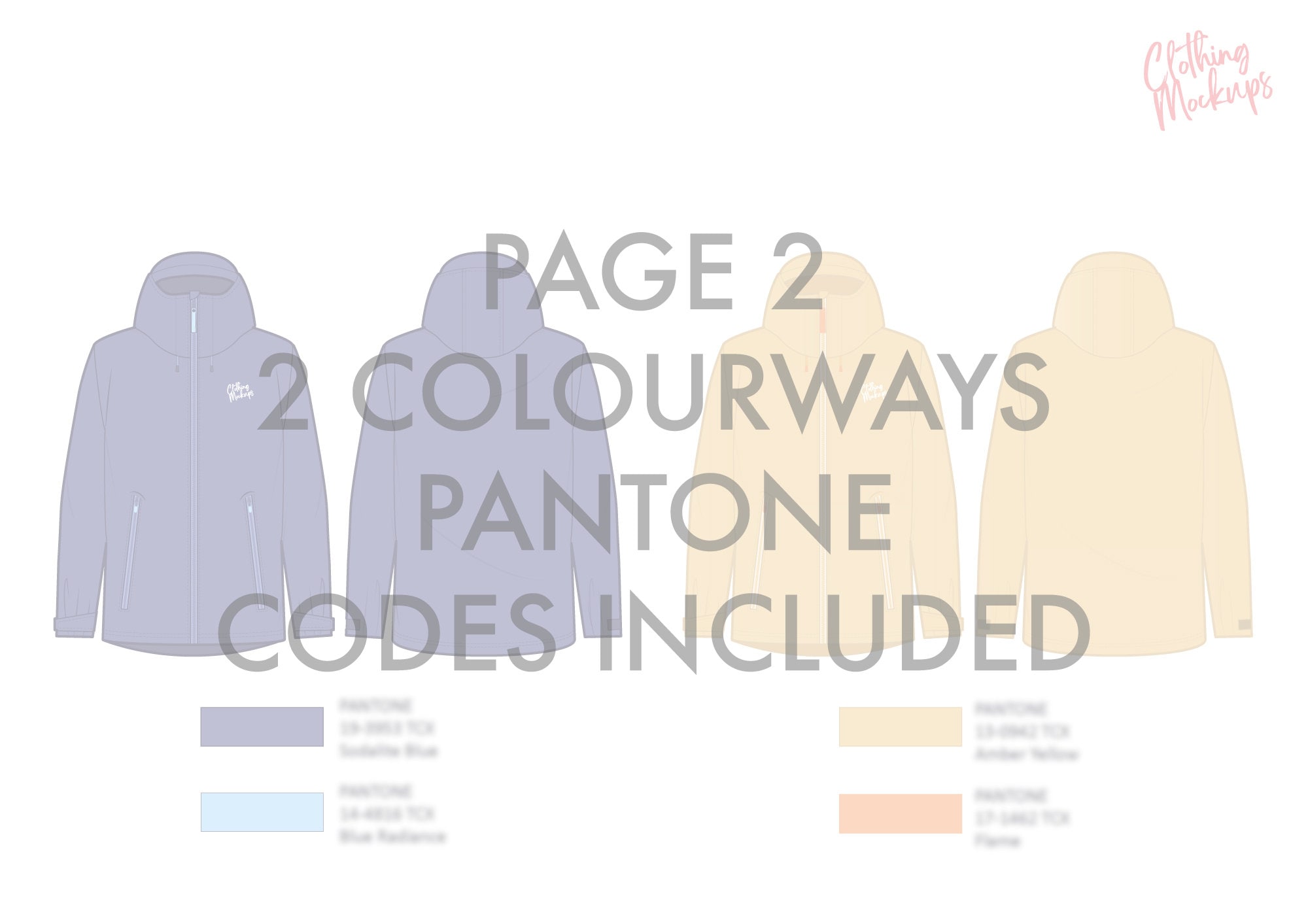 Flat Technical Drawing - Jacket Template - Shell, Windbreaker, 3 Layer ...