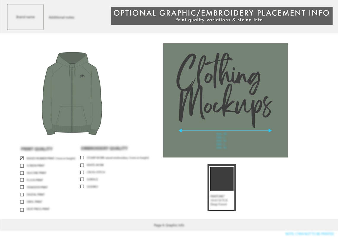 Full Zip Hoodie TECH PACK - Etsy