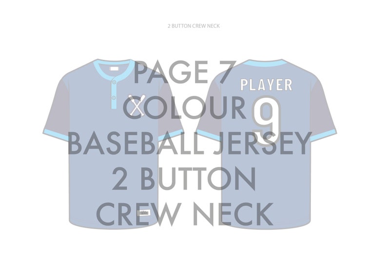 Baseball Jersey Pack Illustrator Photoshop Procreate Canva Flat ...
