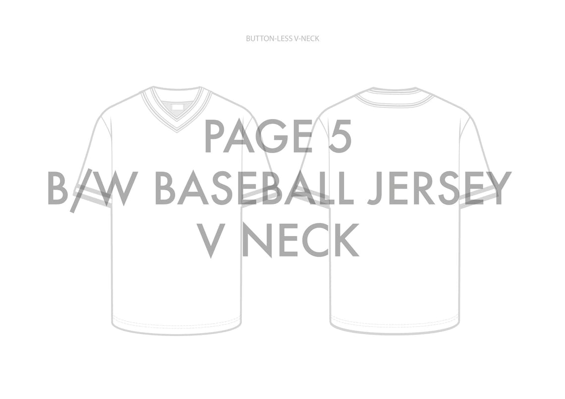 Baseball Jersey Pack Illustrator Photoshop Procreate Canva Flat ...