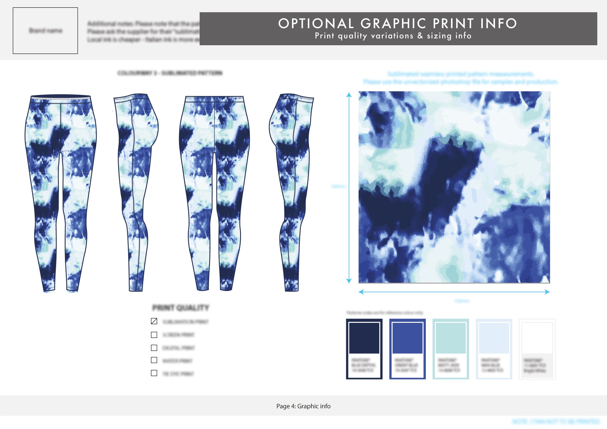 Leggings TECH PACK Illustrator Photoshop Procreate Size Chart Supplier ...