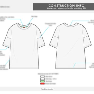 Oversized Boxy T-shirt TECH-PACK Illustrator Photoshop Procreate - Etsy